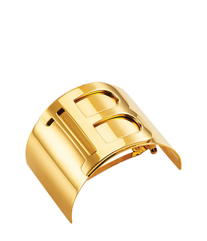 Balmain Gold Plated Clip L Logo Hair Accessory