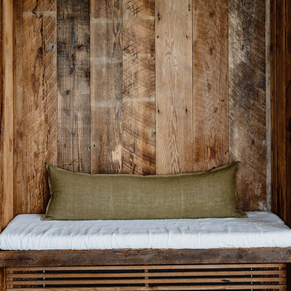 Home Luca® Linen Long Lumbar - Olive