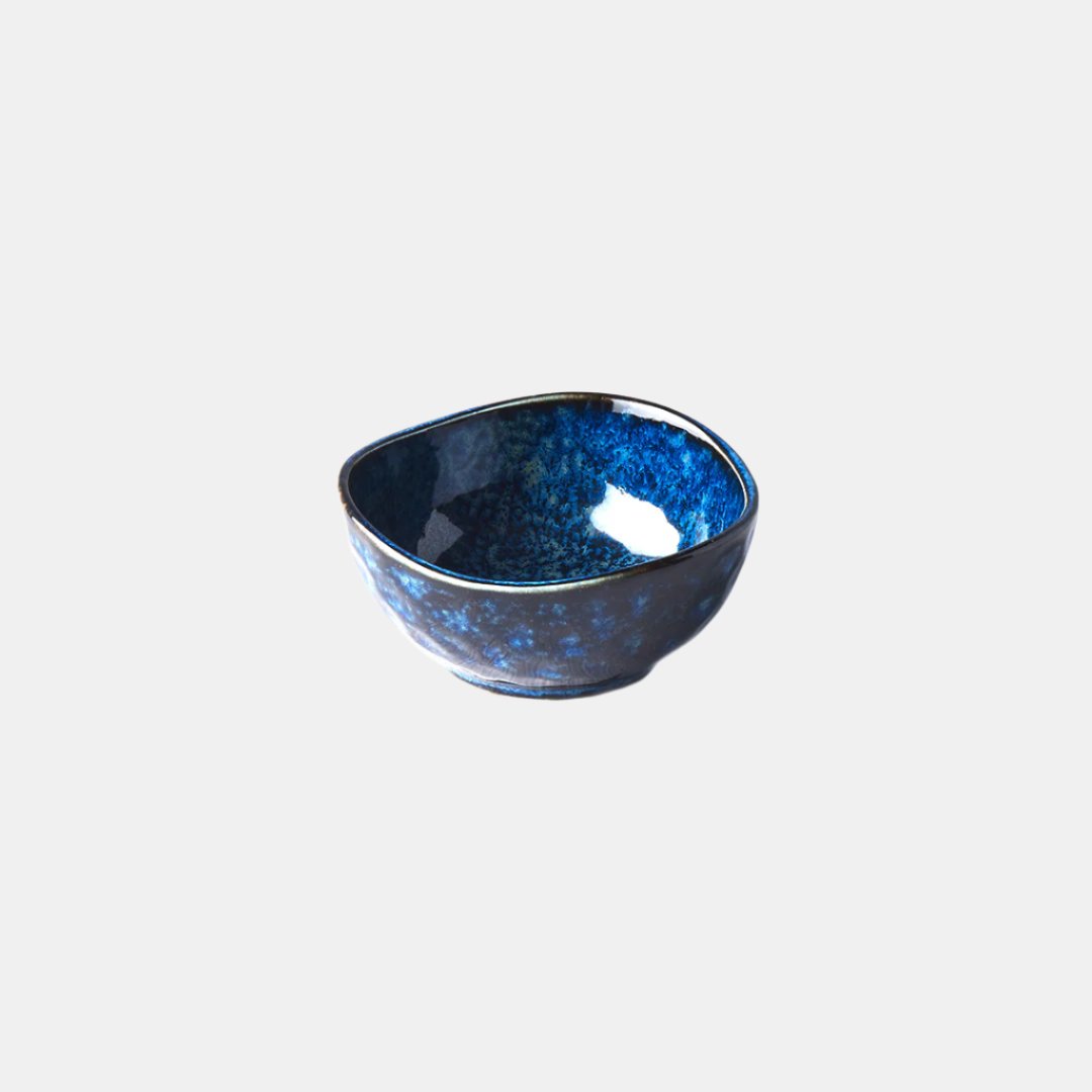 Sauce Dish Organic Shape 8.5cm Kanso Indigo Blue Glaze |SANPO |BEON