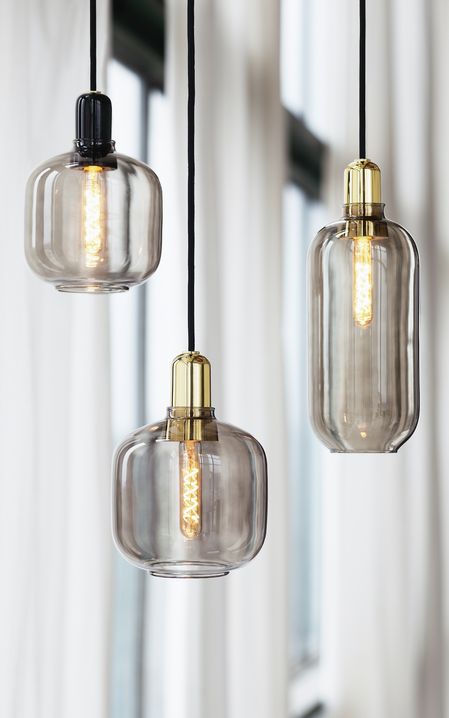 NORMANN COPENHAGEN | Amp Pendant Lamp - Smoke/Black